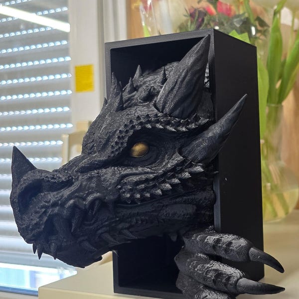 Dragon Bookend Fourth Wing 3D Printed Decor Gift Fantasy Reader - Etsy UK