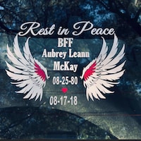 Rest in Peace Window Decal, Passed Away Decal, Remembrance Decal, Death ...