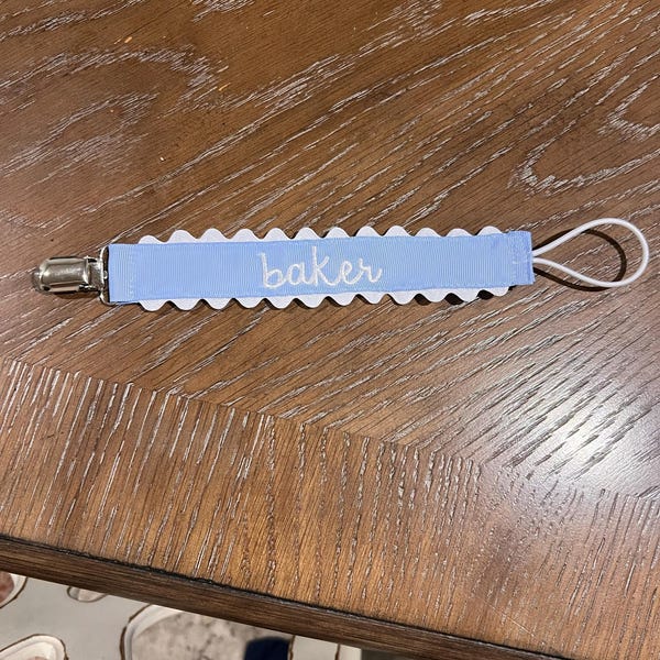 Pacifier Clips // Paci Clip, Monogram Pacifier Clip, Pacifier Holder ...