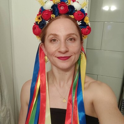 Luxury Flower Ukrainian Floral Crown, Ukrainian Headband, Ukrainian ...