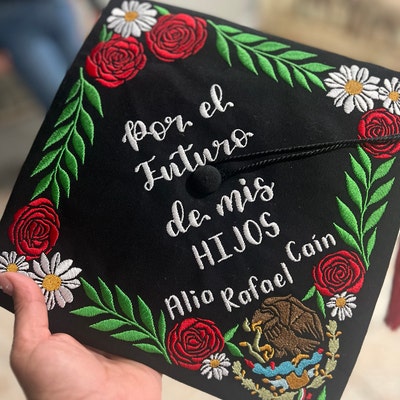 Embroidered Cowgirl Grad Cap Topper Graduation Cap Topper Grad Gift ...