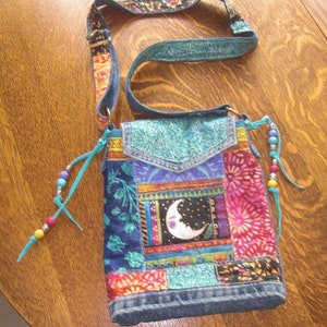 Tapestry and Denim Shoulder Bag, Handmade Tapestry Handbag - Etsy