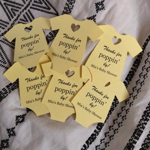 Thanks for Poppin' by Party Favor Gift Tags L Popping by Baby Shower ...