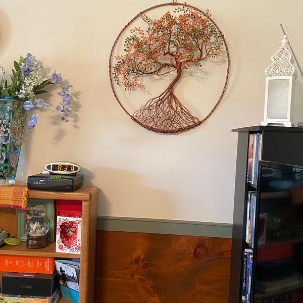 3D Tree of Life. Wall Art Decoration. Copper Coloured Wire. Original ...
