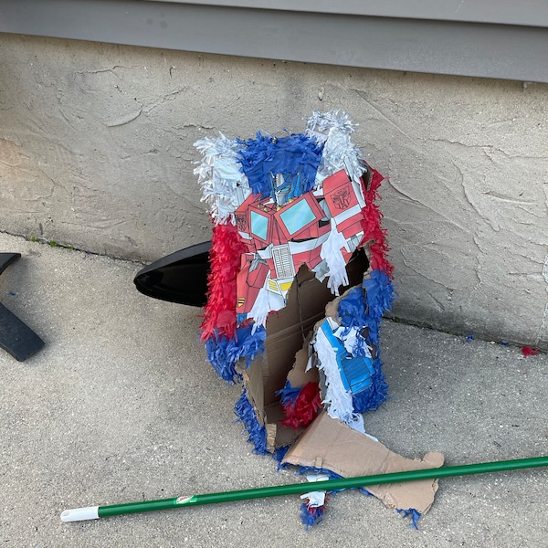Optimus Prime Pinata! 27”x14”x4” Transformers Theme - Etsy