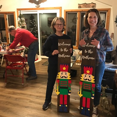 Gingerbread Man Porch Sign SVG File Holiday Sign Winter Porch Sign SVG ...