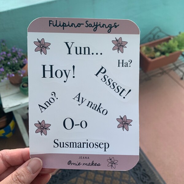 Filipino Sayings Sticker Sheet, Filipino, Philippines, Funny Filipino ...