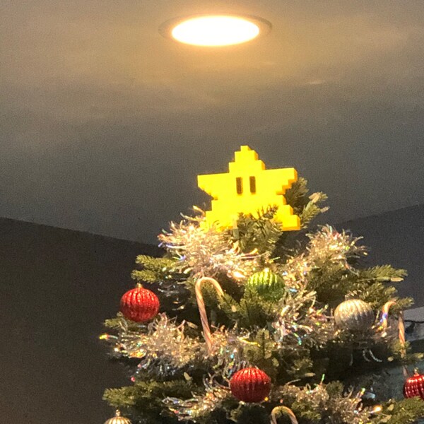 Mario Star Tree Topper | Nintendo Switch Christmas Tree, Super Mario ...