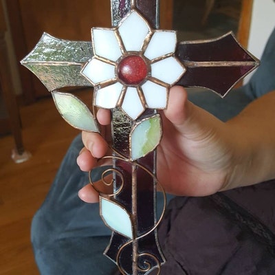 Cross Stained Glass Pattern, PDF, Printable Cross Pattern, Instant ...