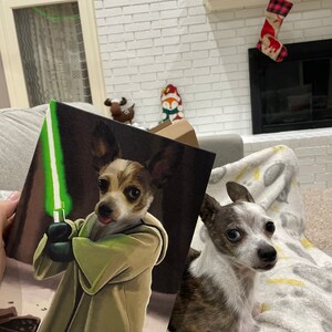 Pet Portrait Jedi, Custom Pet Portrait, Star Wars, Custom Dog Portrait ...