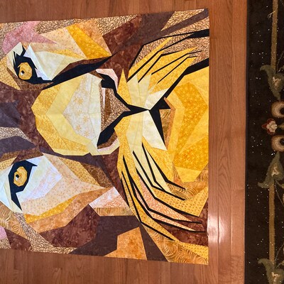 PDF the Heart of a Lion Foundation Paper Piece Pattern Lion Quilt ...