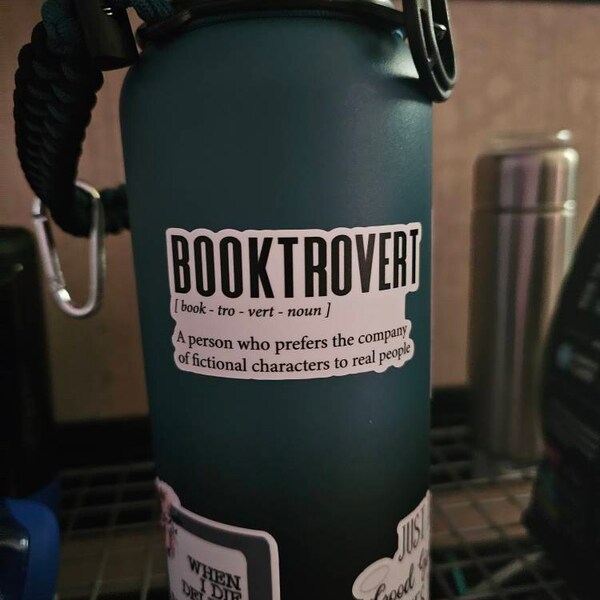 Booktrovert, Book Lover. Large Bookish Sticker, Kindle, Ereader, Book ...