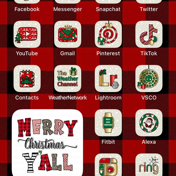 HAND-MADE CHRISTMAS App Icons | Festive Season | Personalized ...