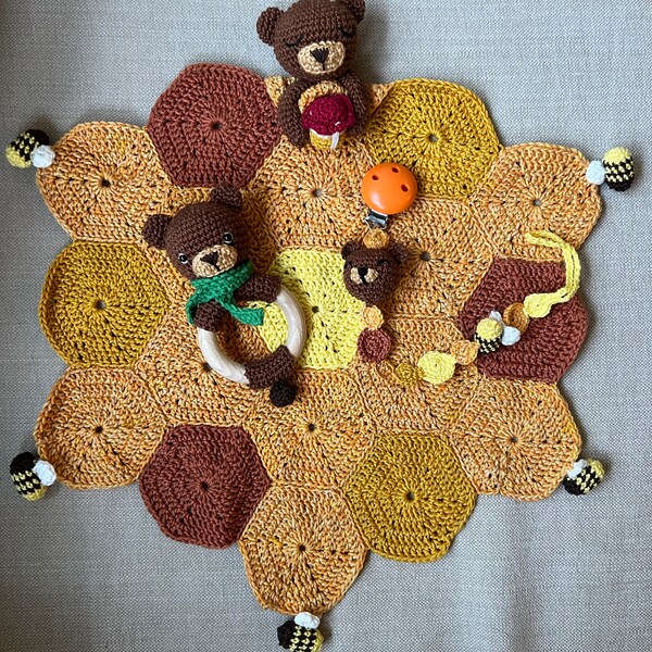 CROCHET PATTERN BUNDLE Ted the Bear Crochet Baby Shower Gift Set of ...