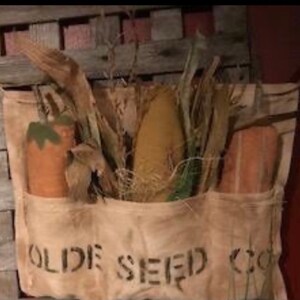 Farmhouse/primitive Coffee Stained Sack Bag - Etsy