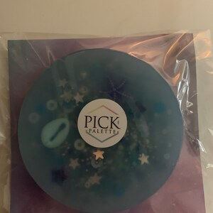 Rainbow Picking Pad Fidget Pick Palette Toy Neon Crystal Pebble Glitter ...