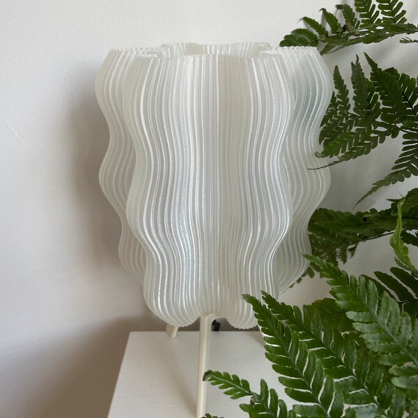 The Mini Wavy - Wavy Lamp - 3D Printed Lamp - Squiggle Lamp - Desk Lamp ...