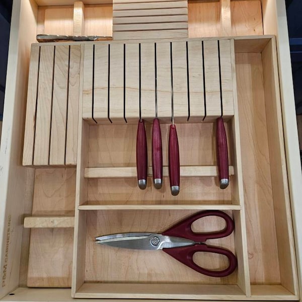 Custom In-drawer Knife Block - Etsy