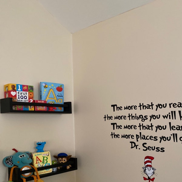 Dr. Seuss - the More That You Read - Vinyl Wall Decal - Etsy
