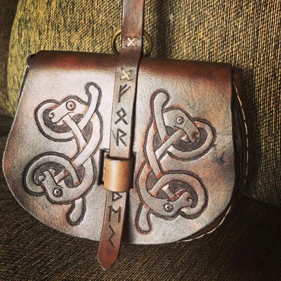 Birka Viking Leather Pouch Digital Pattern Video - Etsy