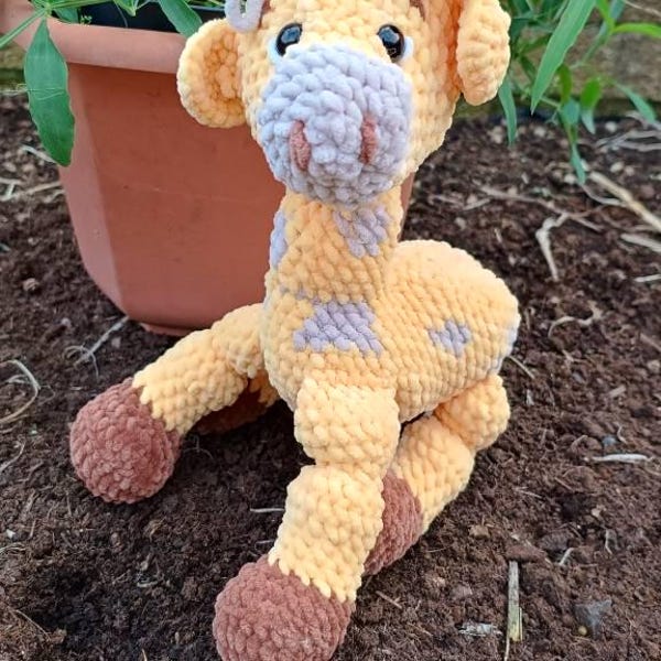 LOW SEW Giraffe Crochet Pattern Giraffe Amigurumi Pattern DIY Crochet ...