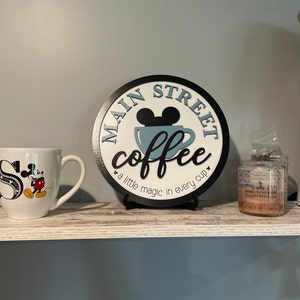 10 Main Street Coffee Sign // Disney-inspired Coffee Decor // Mickey ...