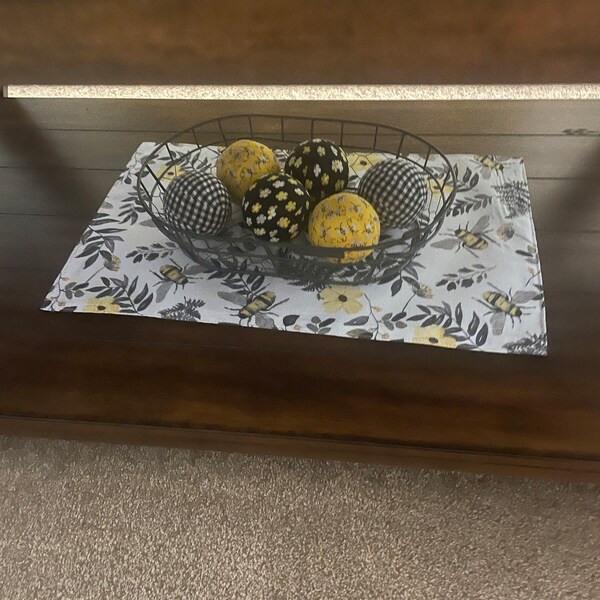 Christmas Fabric Wrapped Balls, Holiday Tier Tray Decor, Seasonal Dough ...