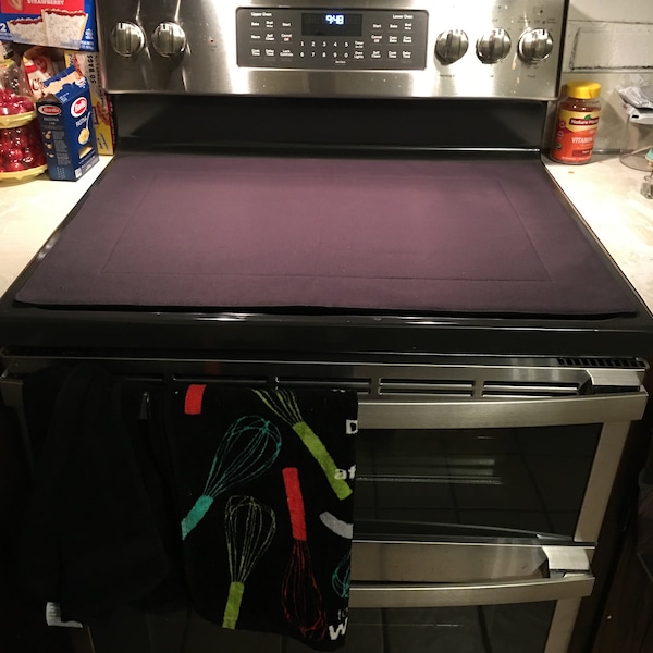 Black Stove Top Cover, Glasstop Cover, Stovetop Protector, Stovetop Pad ...