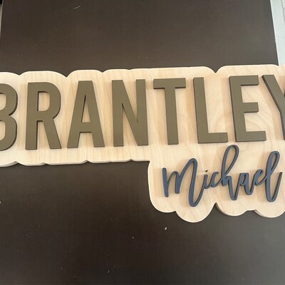 Large Wood Name Sign, Nursery Name Sign, Boho Nursery Sign , Above Crib ...