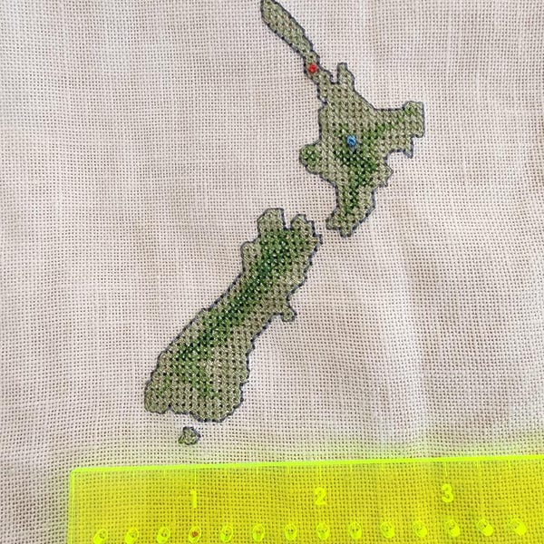 Tui and Tuatara With Sheep, the Southern Alps, Flax Kit and Cabbage ...