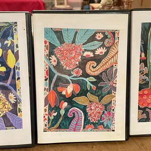 Wildflower Large Print Set 3 Prints // Botanical Art, Wall Art, Floral ...