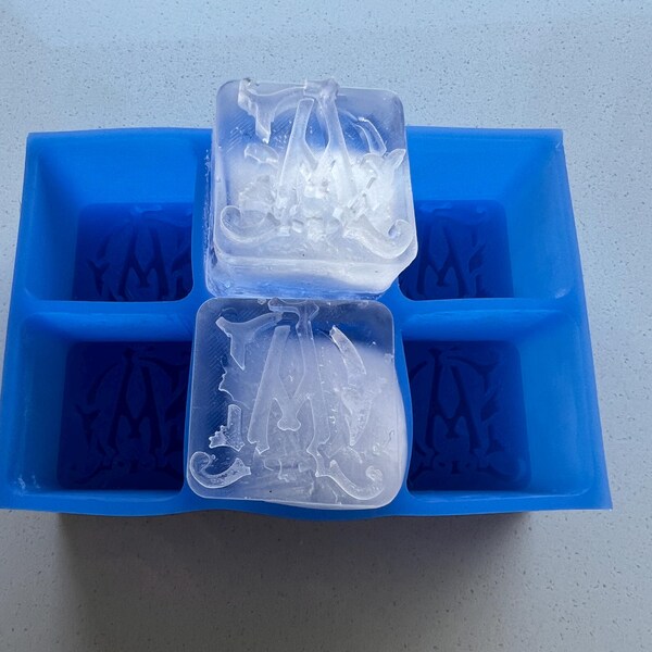 Custom Monogrammed Whiskey Ice Tray, Personalized Silicone Cocktail Ice ...