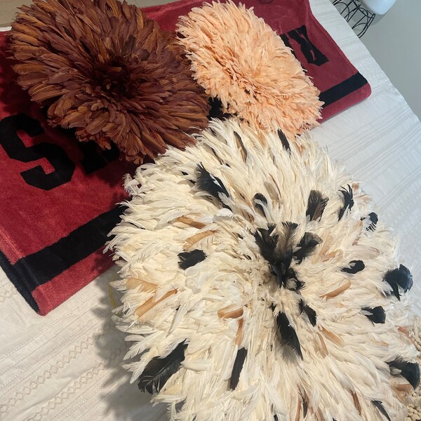 Set of 3 White Juju Hat African Juju Hat Juju Wall Decor Boho Wall ...