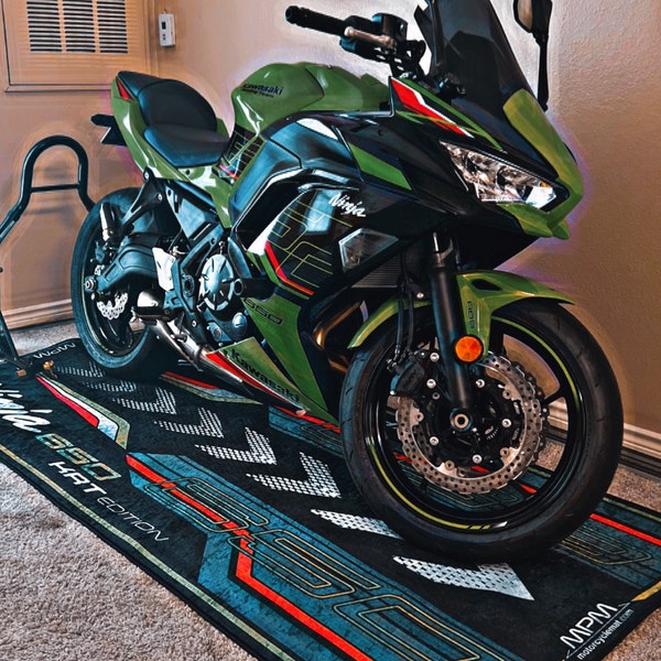 Garage Mat Design for Ride the Style, Feel the Vibe Motorcycle Mat ...