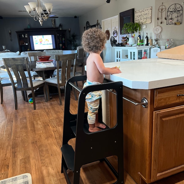 Kitchen Tower Montessori Step Stool for Kids Step Stool Adjustable ...