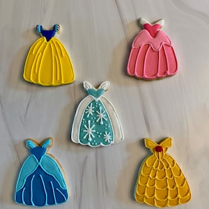 Princess Dress Set 1 Set of 5 Cookies Cutters of Classic - Etsy