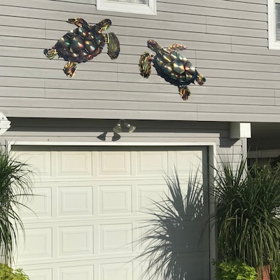 Metal Wall Art Sea Turtle Large Outdoor Wall Art Turtle Handmade Metal ...