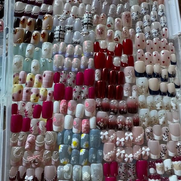 Hailey Bieber Glazed Pink Press on Nails /reusable Nails / Durable Gel Nails / Summer Nails ...