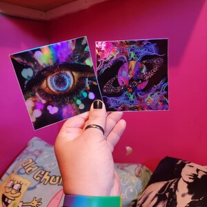 Acid Rain blacklight Trippy Tapestry Psychedelic UV Reactive ...