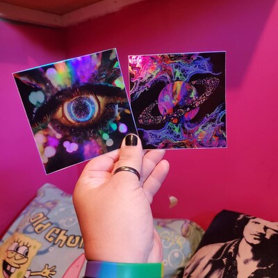 Chroma Zen blacklight Tapestry Psychedelic UV Reactive Fluorescent Wall ...