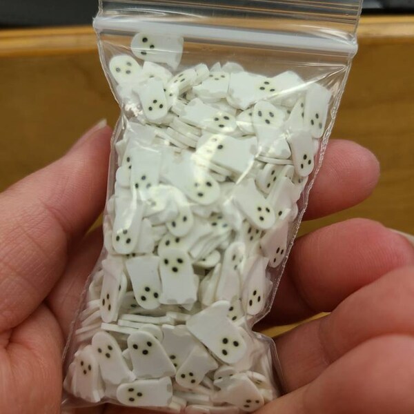Larger 10mm Spooky Ghost Halloween Polymer Clay Sprinkles, Spooky Faux ...