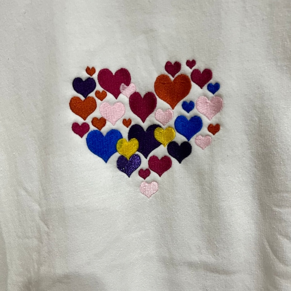 Big Heart Machine Embroidery Design Valentine Design Digital Pattern - Etsy