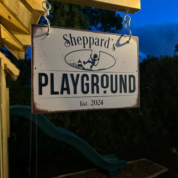 CUSTOM PLAYGROUND Sign, Playground Signs, Playground Sign, Vintage ...