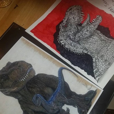 Blue Portrait Jurassic World Fallen Kingdom Poster - Etsy