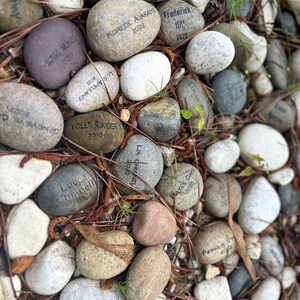 Engraved Grandkids Real Stone, Etched Stone, Namesake Stone, Family ...