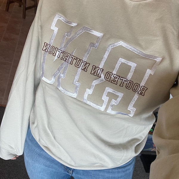 Custom Embroidered Auntie Sweatshirt, Personalized Embroidery Aunt ...