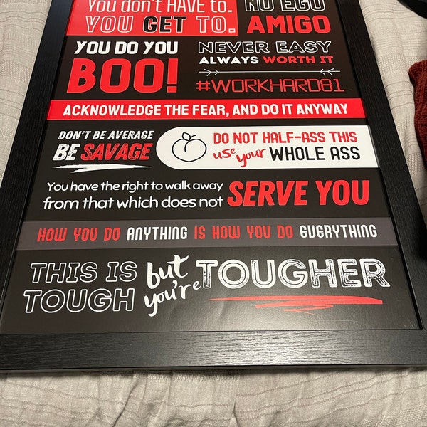 Custom Order for Motivational Poster Fitspiration Quotes (4 Sizes ...