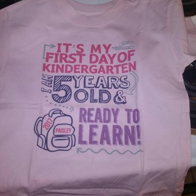 Kindergarten Girl First Day Shirt Ready to Learn - Etsy