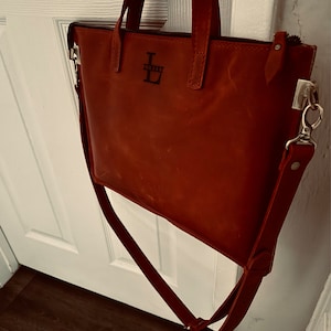 Womens Leather Bag for Laptop, Small Leather Laptop Bag for 13,14,15,16 ...