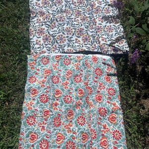 Indian Handmade Razai Voile Cotton Flower Block Print Razai - Etsy